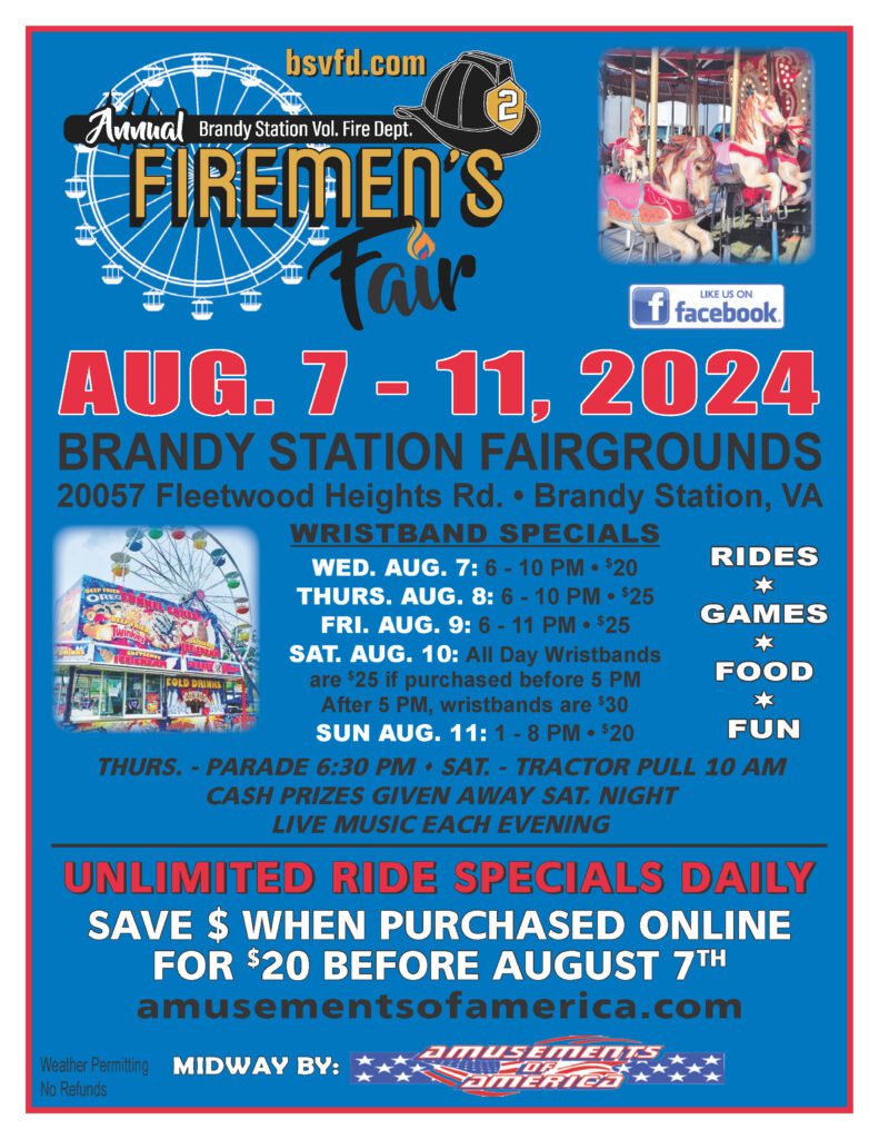 Brandy Station Volunteer Firemen’s Fair | Visit Culpeper