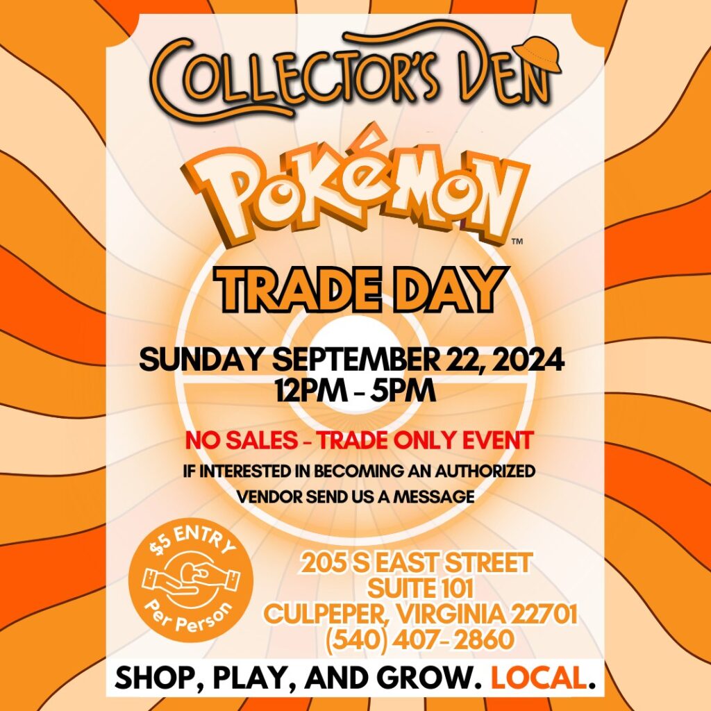 Pokémon Trade Day @ Collector's Den | Visit Culpeper